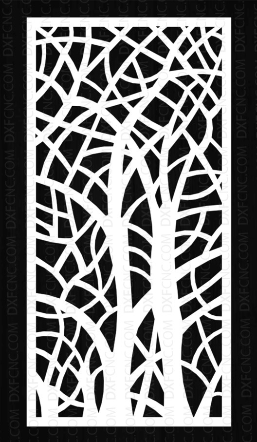 Tree laser cutting design - CNC Tree dwg and dxf Free Download
