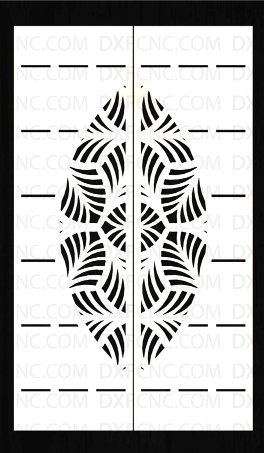 design double door tree leaves Free dxf File for CNC machines