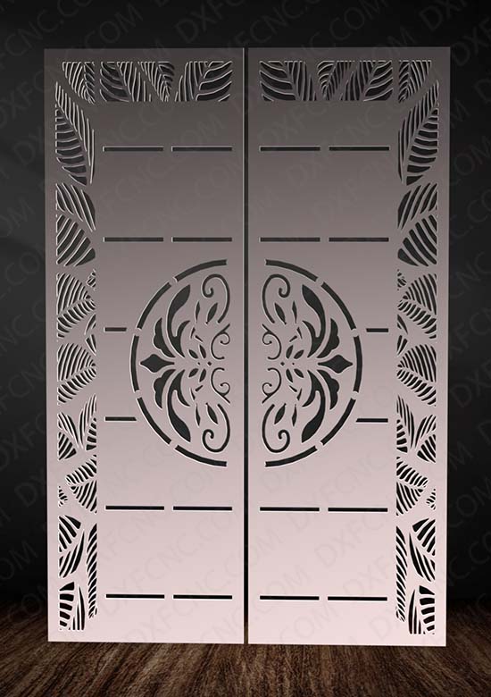 Design Metal Double door leaves for CNC machines - Free Dxf files