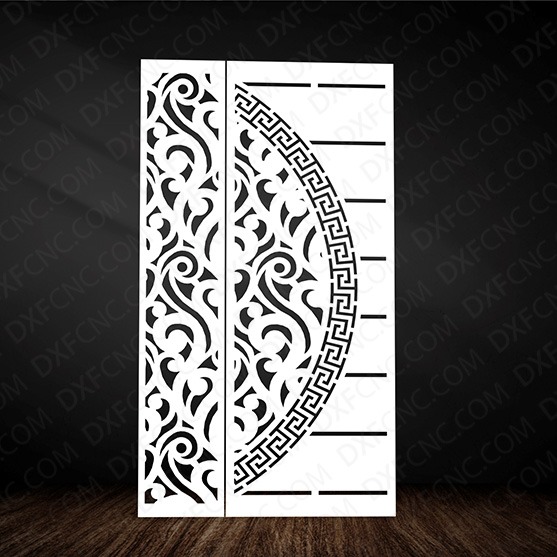 Main Gate steel Design Template - cnc door Dxf file Free Download