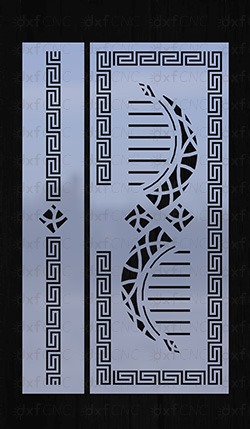 Metal Gate outdoor Design for laser cutting - Dxf file Free download