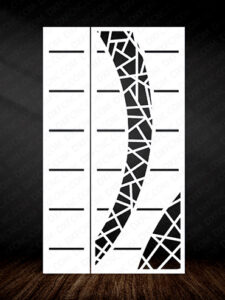 Modern gate design for house - Template steel door Dxf file Free