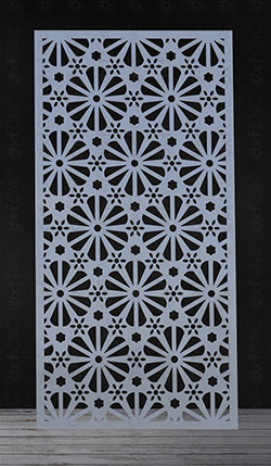 Sheet Metal Roses Screen Wall design template - Dxf File Eor Free