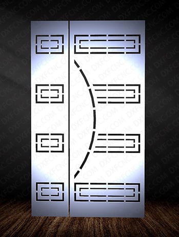 Simple metal gate design - exterior door Template Ai & Dxf file Free