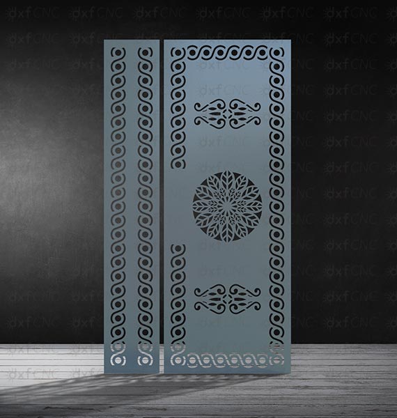 Metal front House Door Design Ready to Cut - Free Dxf CNC file