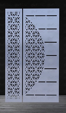 Modern Metal Front Door Design Ready to cut Dxf CNC file for Free