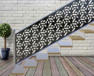 Modern Steel Railing Design CNC Cutting Dxf files Free Ddownload
