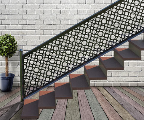 Metal Railing Staircase Vector Design - CNC Laser cut Free file