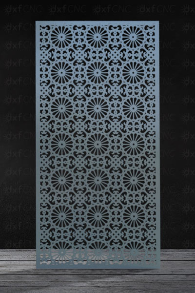Metal Screen Exterior Panel Design Laser Ready to Cut Free Dxf