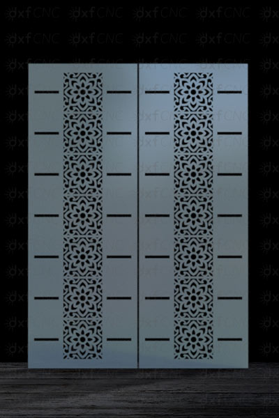 Modern Metal Gate Design Double Front Doors - CNC laser vector