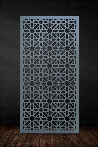 Star Pattern Laser Cut Pattern Motif Islami Design - Free Dxf file
