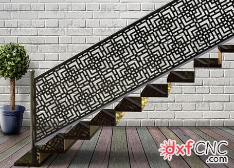 Steel Stairs Railing Design CNC file for laser cutting Free Download