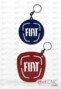 DXF file for laser cutting keychain fiat Template DIY - Free vector
