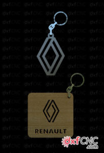 Laser Cut Renault logo keychain - Download Free Vector key chain