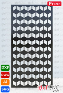 3d cubes wall pattern plasma & laser cut - Dxf Files Free Download