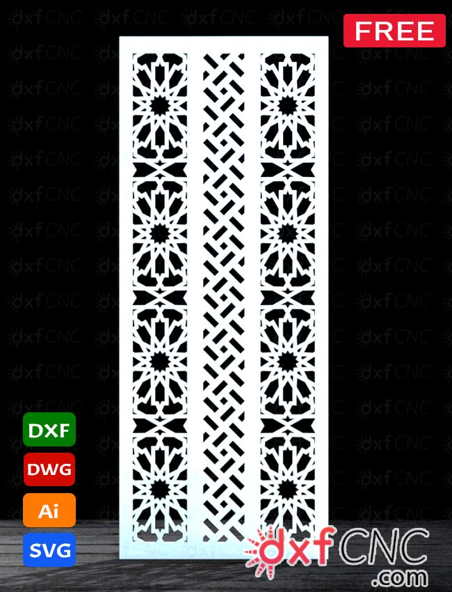 CNC Security metal screen door design - Dxf Files Free Download - Dxf CNC