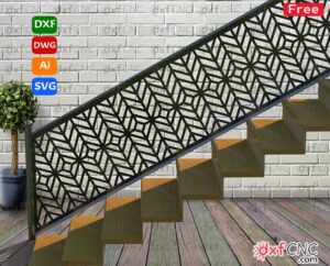 The Best CNC Railing Design Modern Staircase Free Dxf for CNC