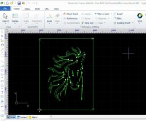 Horse Iron Frame Wall Art: Free DXF File Download - Home Decor