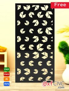 Geometric Wall metal Panel Pattern design cnc dxF Free Download